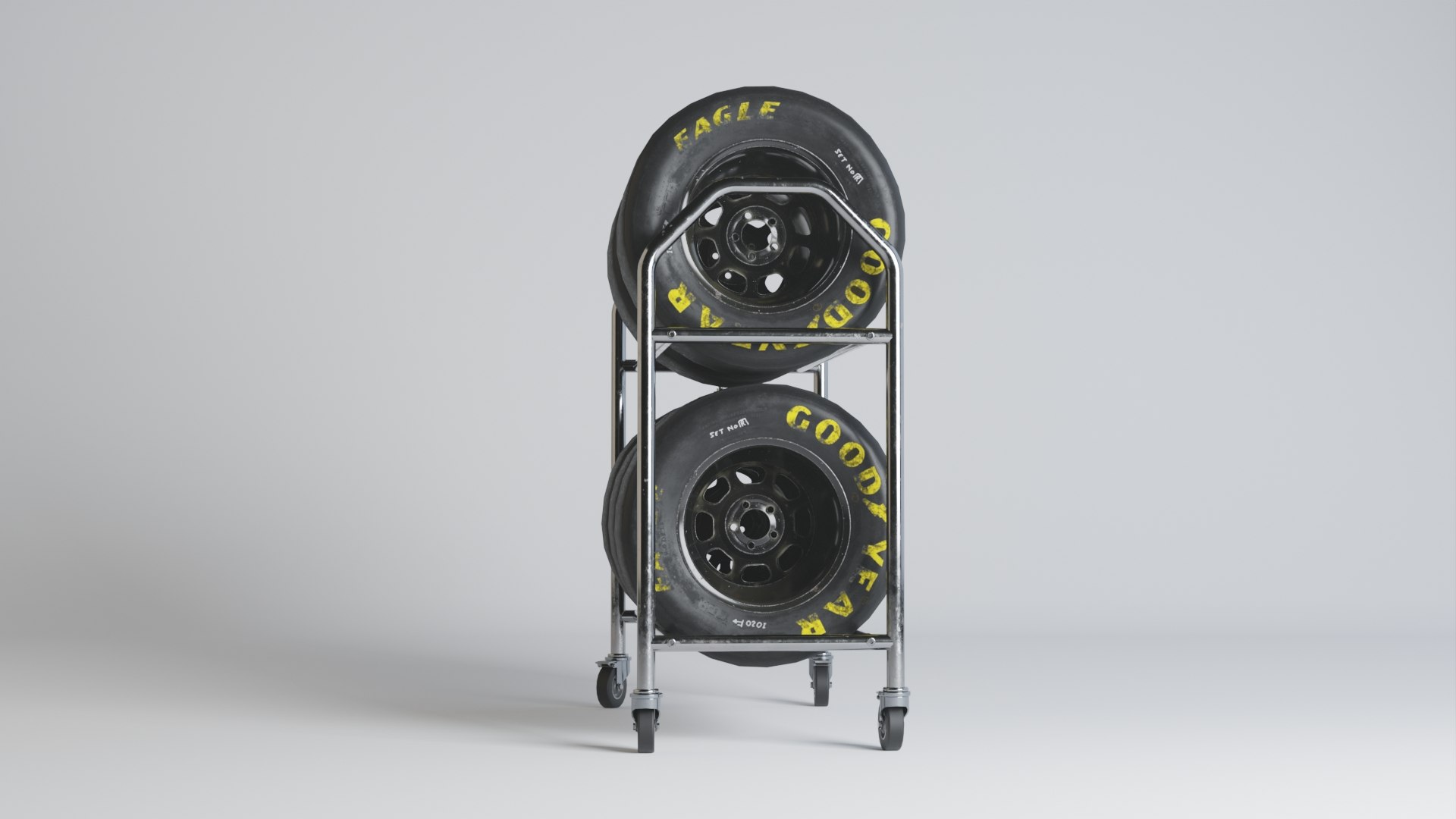 Wheel Tire Trolley 4 PBR 3D - TurboSquid 1979208