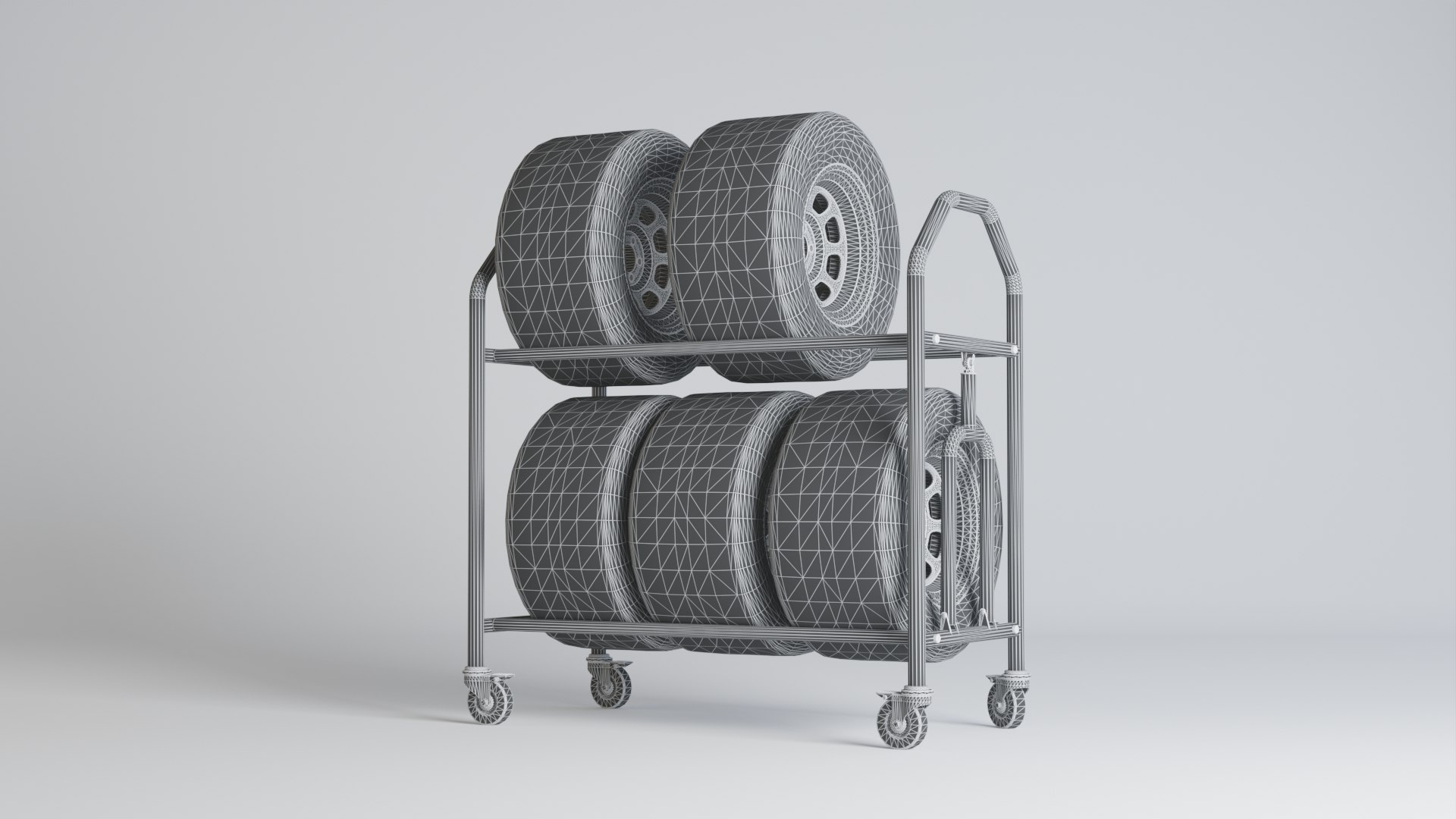 Wheel Tire Trolley 4 PBR 3D - TurboSquid 1979208