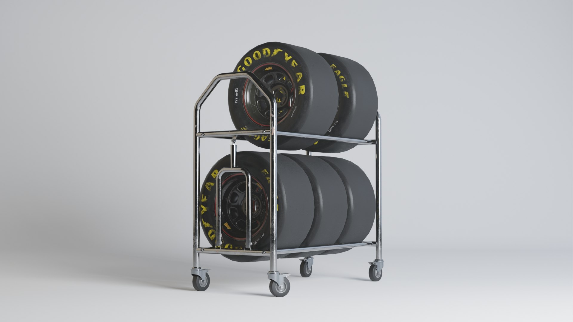 Wheel Tire Trolley 4 PBR 3D - TurboSquid 1979208