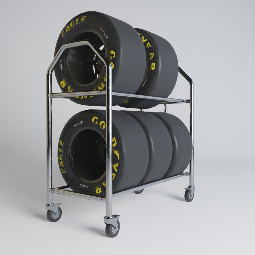 Wheel Tire Trolley 4 PBR 3D - TurboSquid 1979208