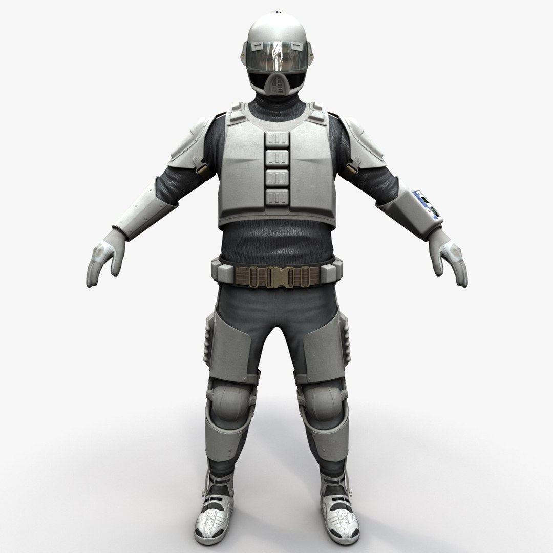 futuristic army soldier 3d model