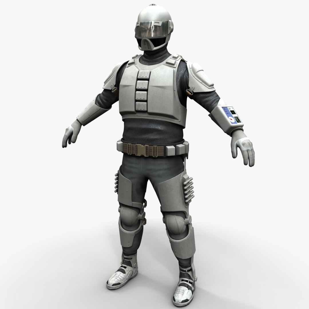 futuristic army soldier 3d model