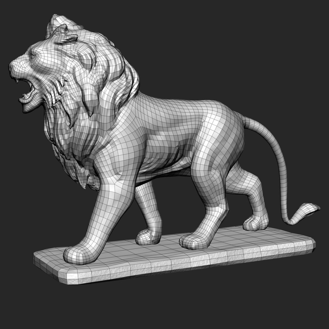 Maya Stone Lion Sculpture