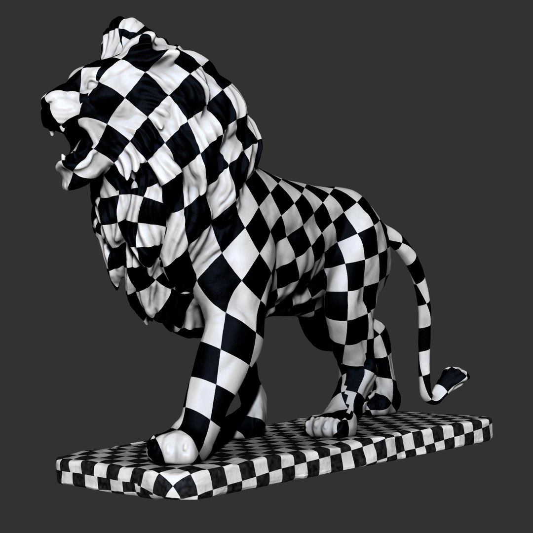 Maya Stone Lion Sculpture