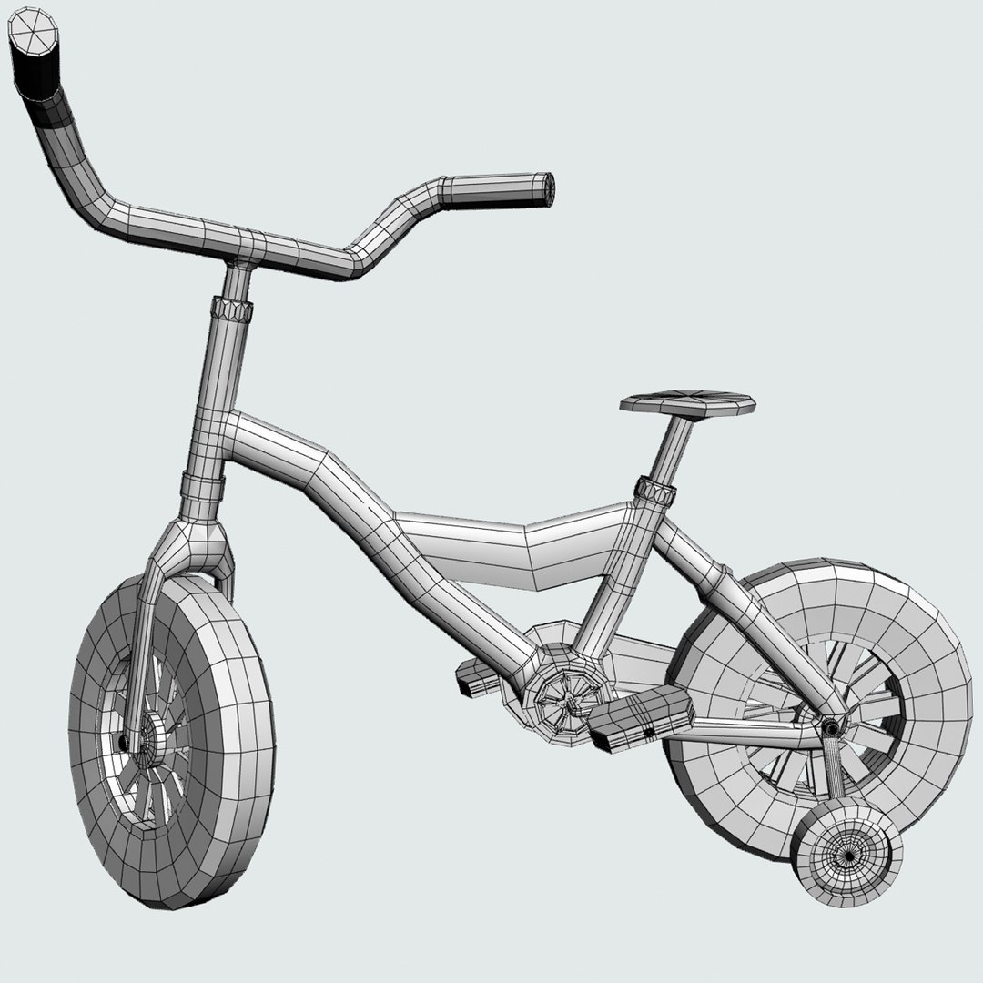 3d obj kids bicycle
