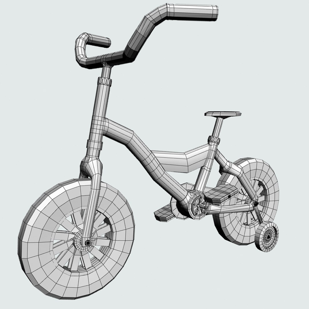 3d obj kids bicycle
