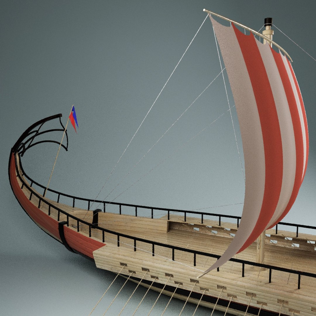 3dsmax Roman Galley Modelled