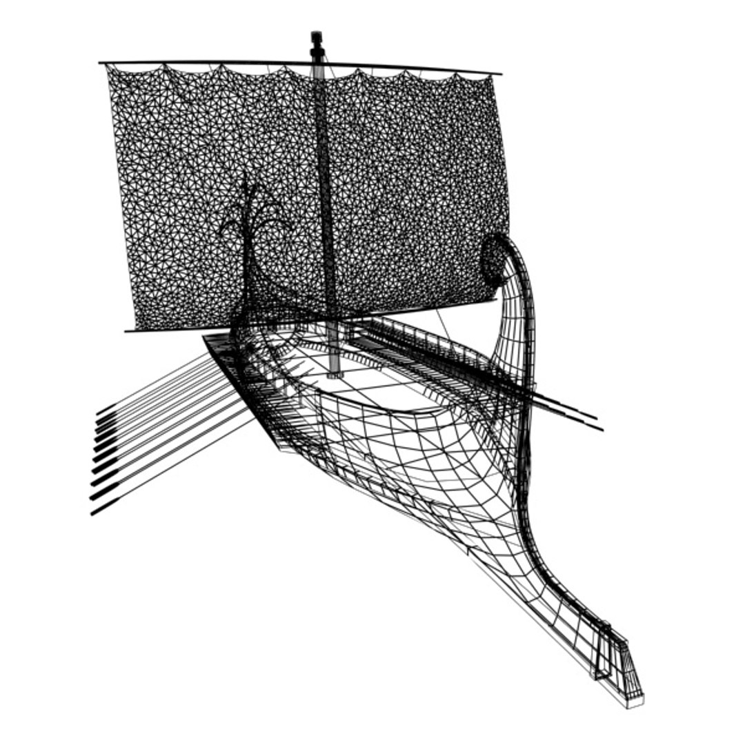 3dsmax Roman Galley Modelled