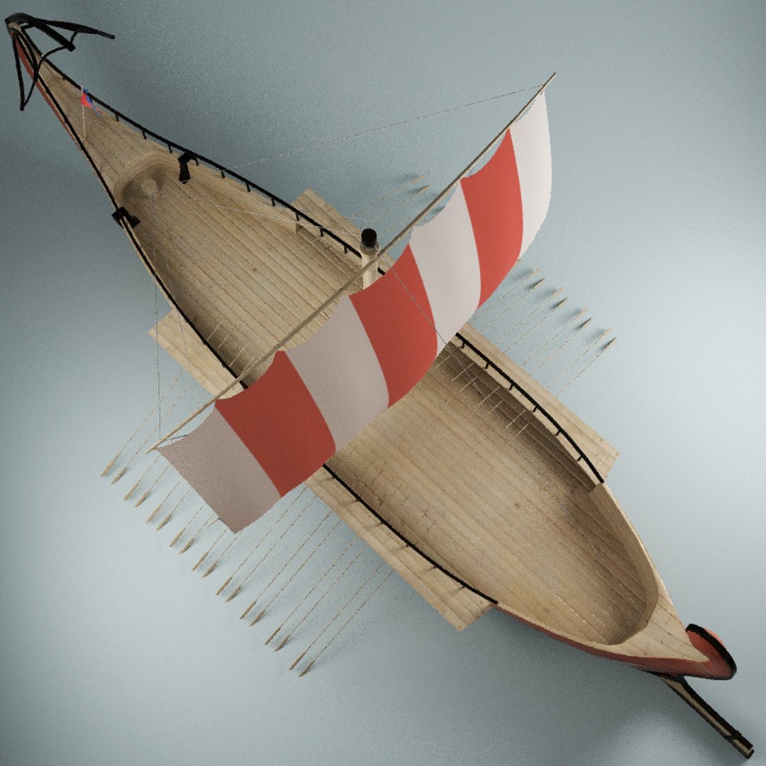 3dsmax Roman Galley Modelled