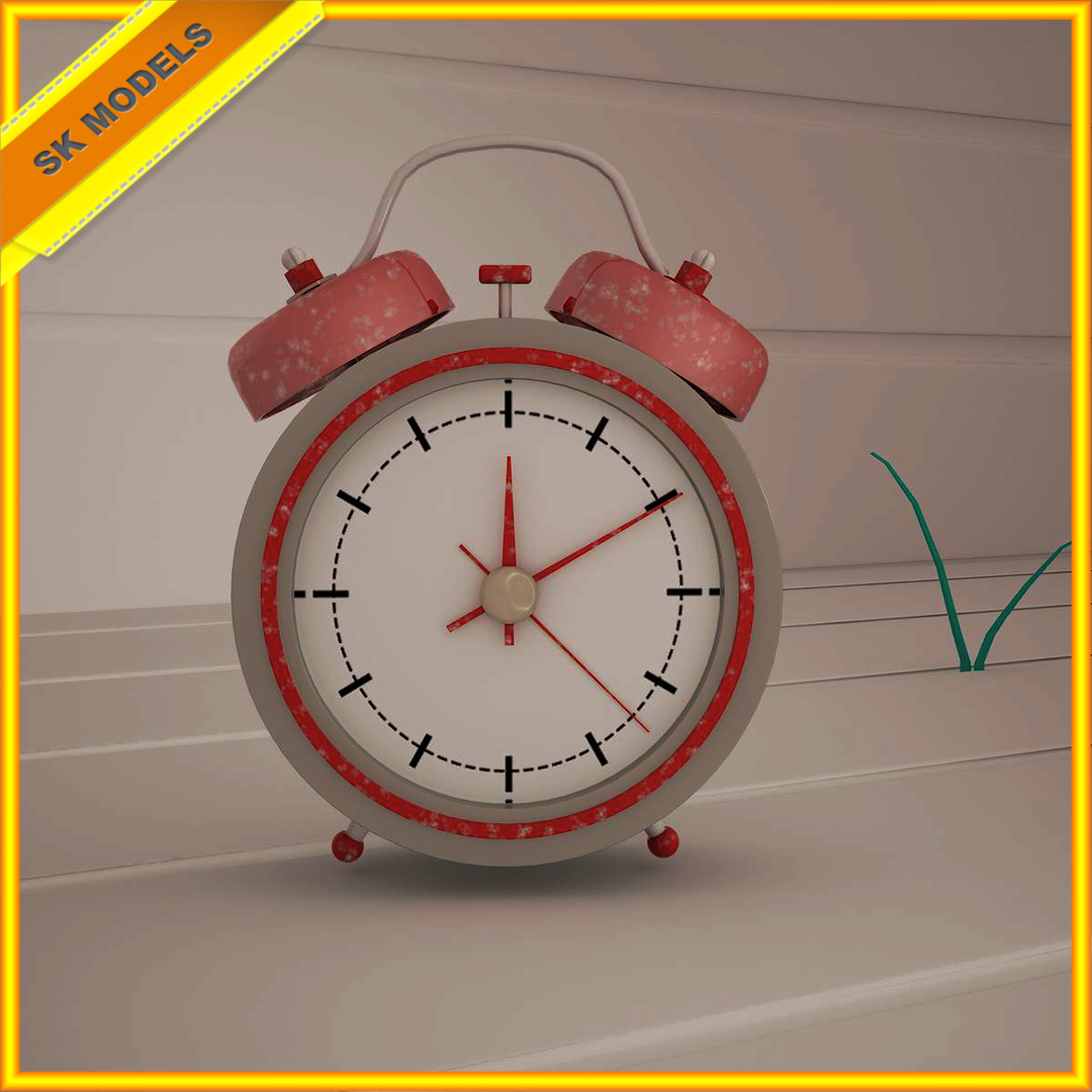 classic alarm clock 3d 3ds