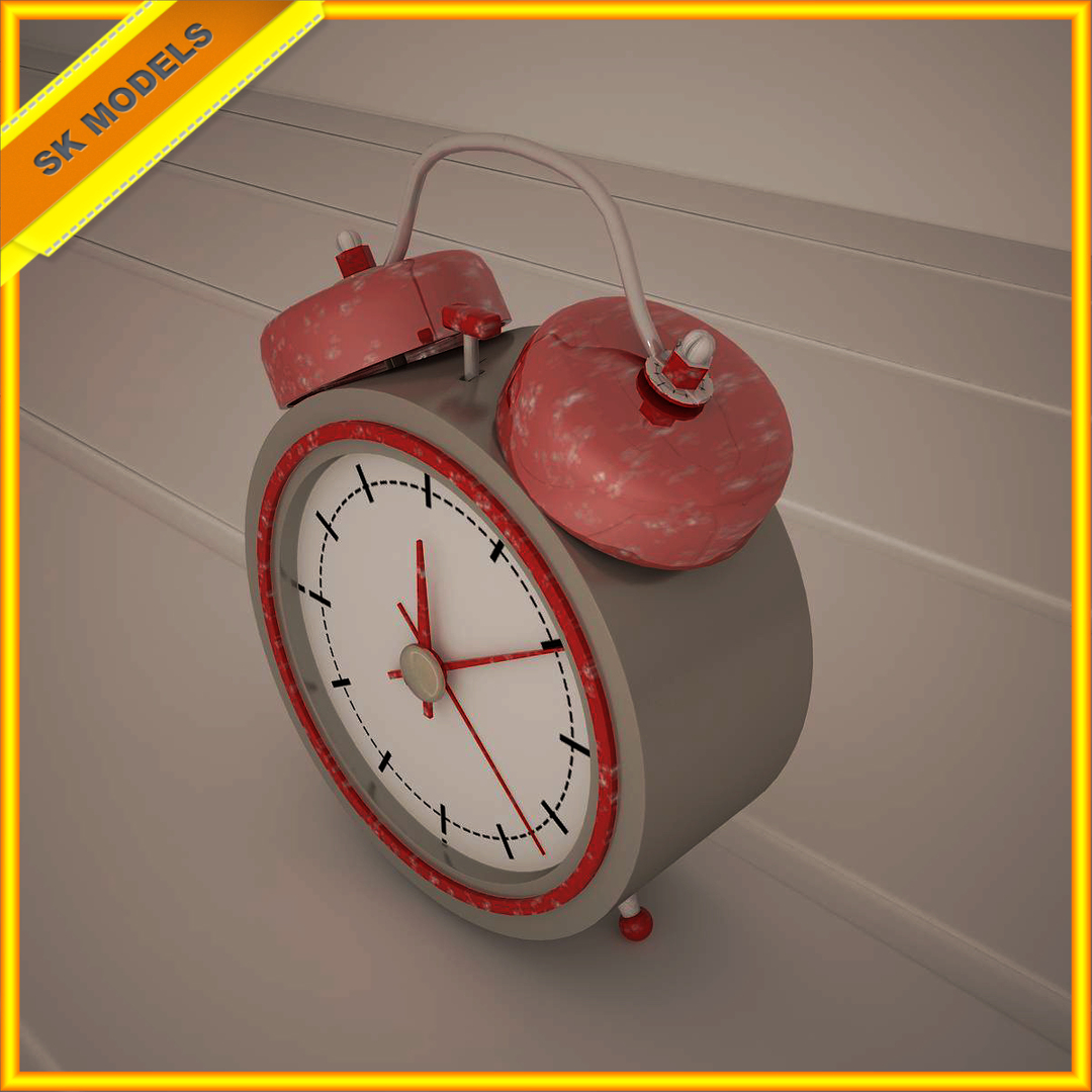 classic alarm clock 3d 3ds