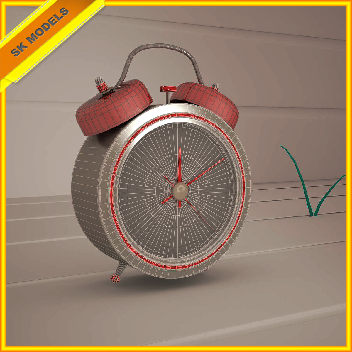 classic alarm clock 3d 3ds