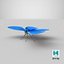 3D Model Realistic Common Blue Butterfly - TurboSquid 1270992