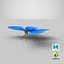 3D Model Realistic Common Blue Butterfly - TurboSquid 1270992