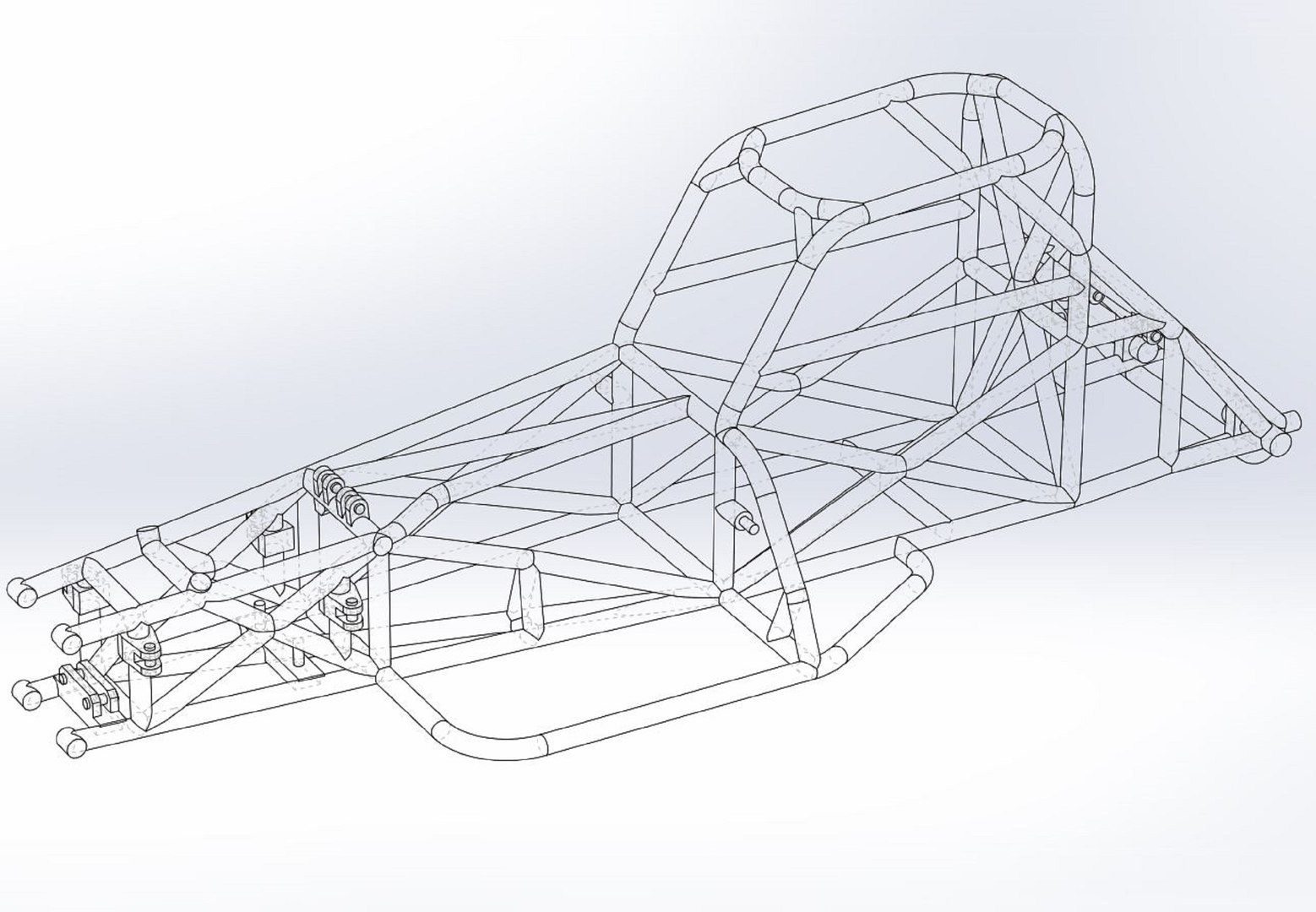 Frame Of Supermodified Front Engine Race Car V3 Scale 1 To 25 3D Model ...