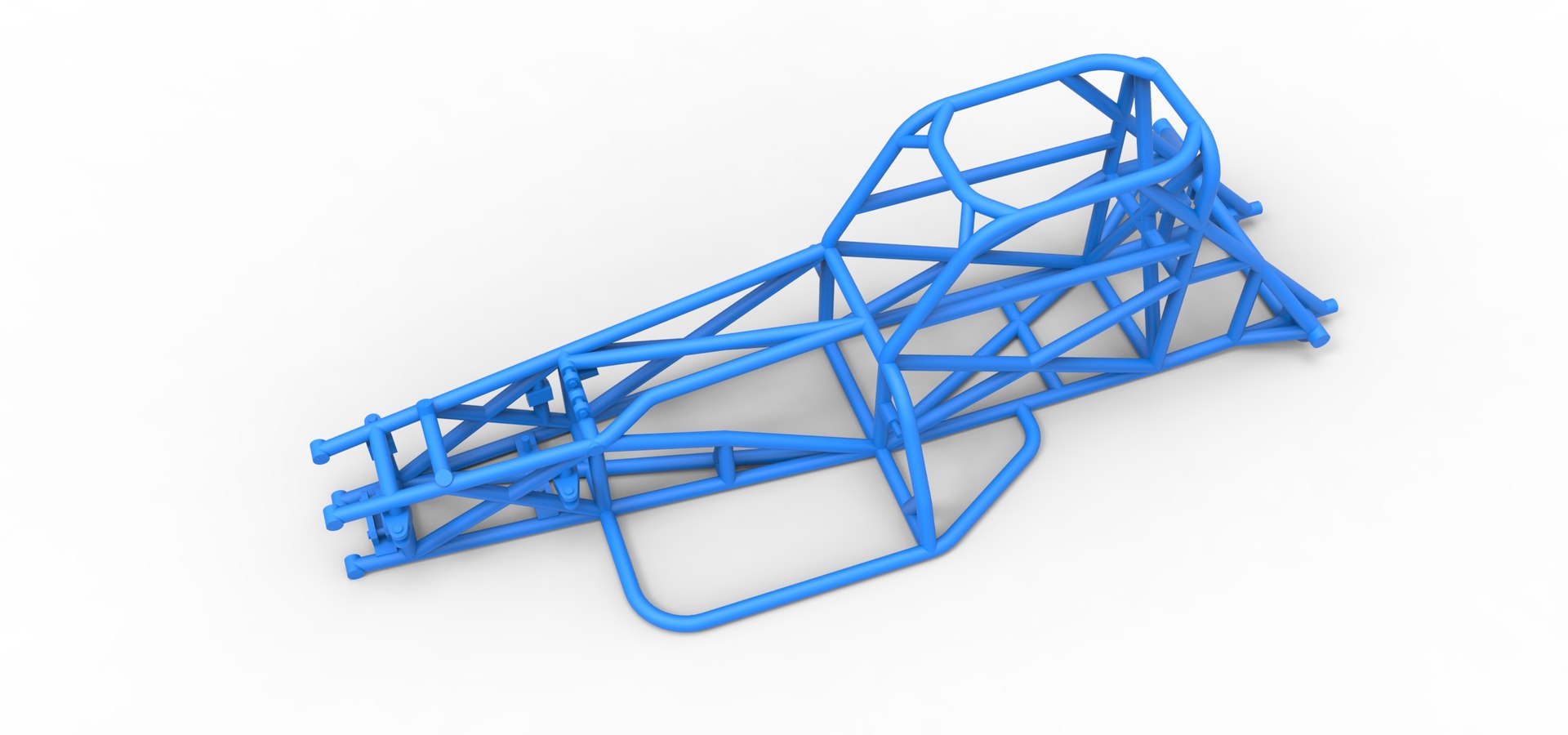 Frame Of Supermodified Front Engine Race Car V3 Scale 1 To 25 3D Model ...
