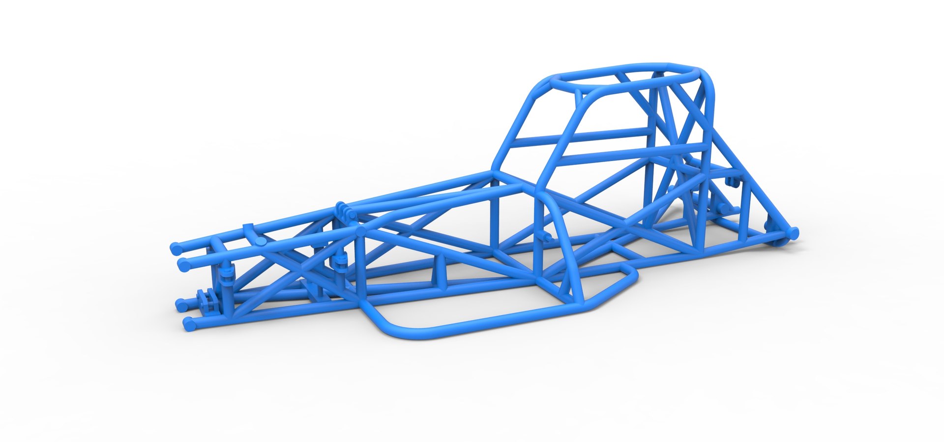 Frame Of Supermodified Front Engine Race Car V3 Scale 1 To 25 3D Model ...