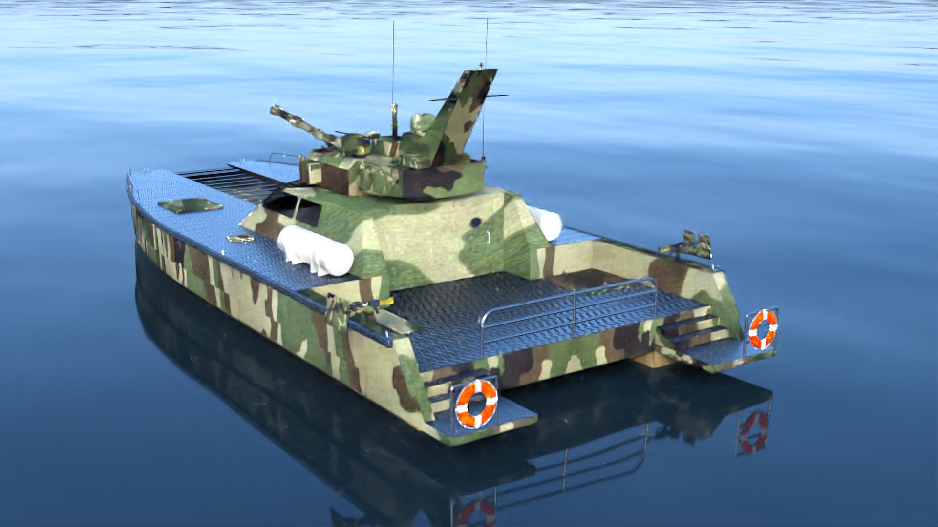 X-18 Tank Boat Navy Ship Antasena 3D Model - TurboSquid 1879829