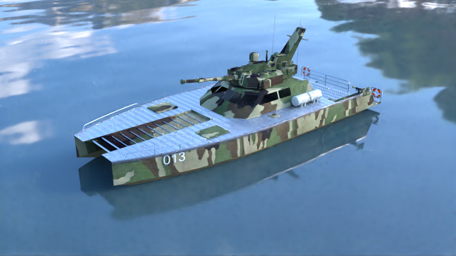 X-18 Tank Boat Navy Ship Antasena 3D Model - TurboSquid 1879829