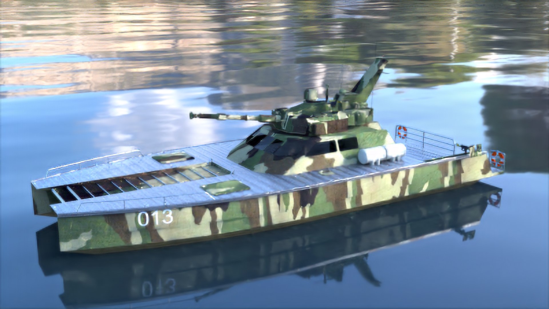 X-18 Tank Boat Navy Ship Antasena 3D Model - TurboSquid 1879829
