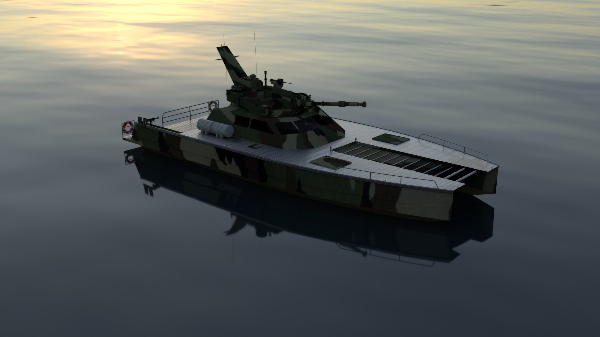 X-18 Tank Boat Navy Ship Antasena 3D Model - TurboSquid 1879829