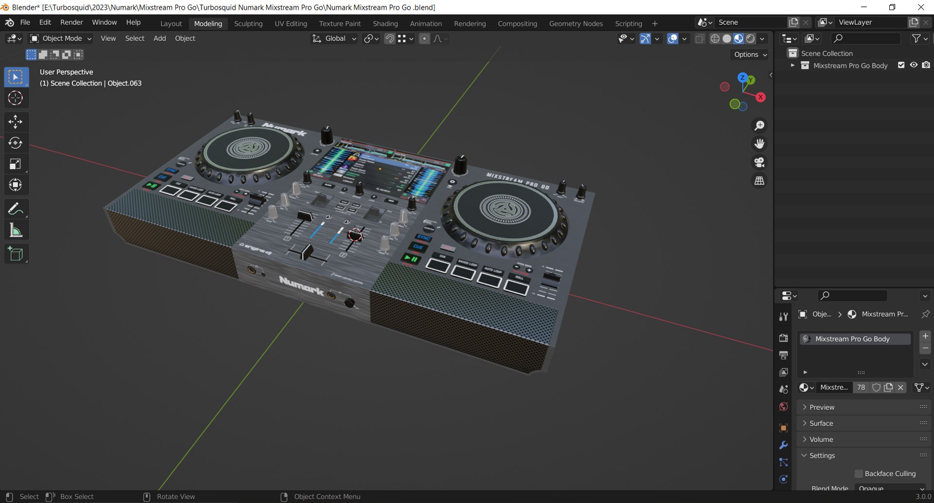 3D Battery-Powered Standalone Streaming DJ Controller Numark Mixstream ...