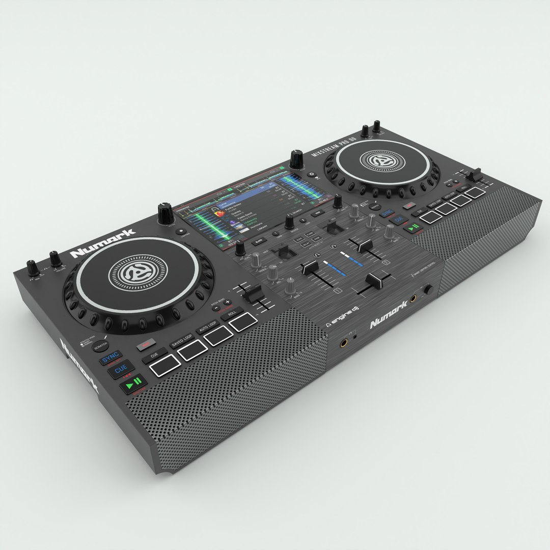 3D Battery-Powered Standalone Streaming DJ Controller Numark Mixstream ...