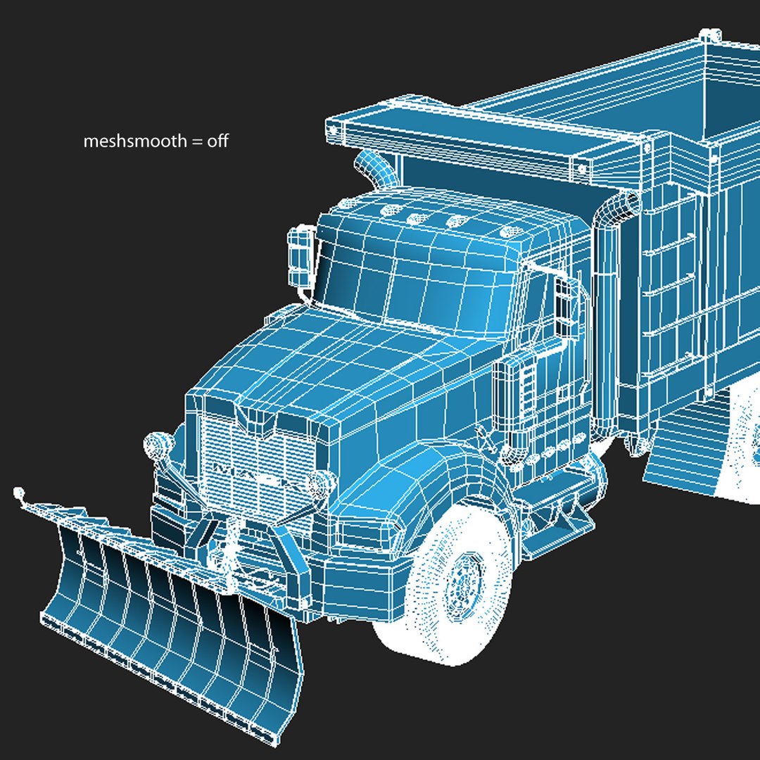 snow plow truck 3d model