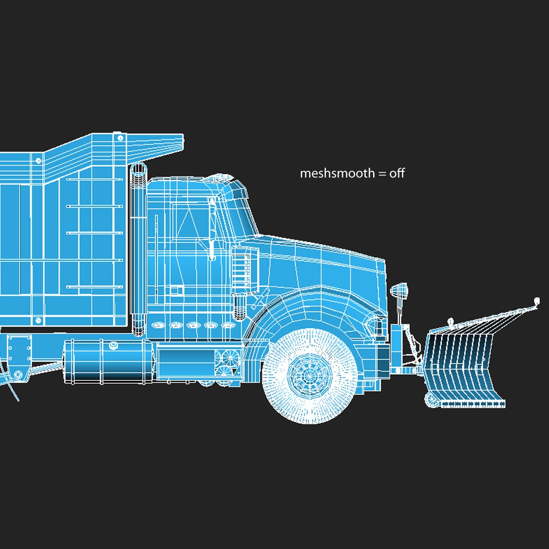 snow plow truck 3d model