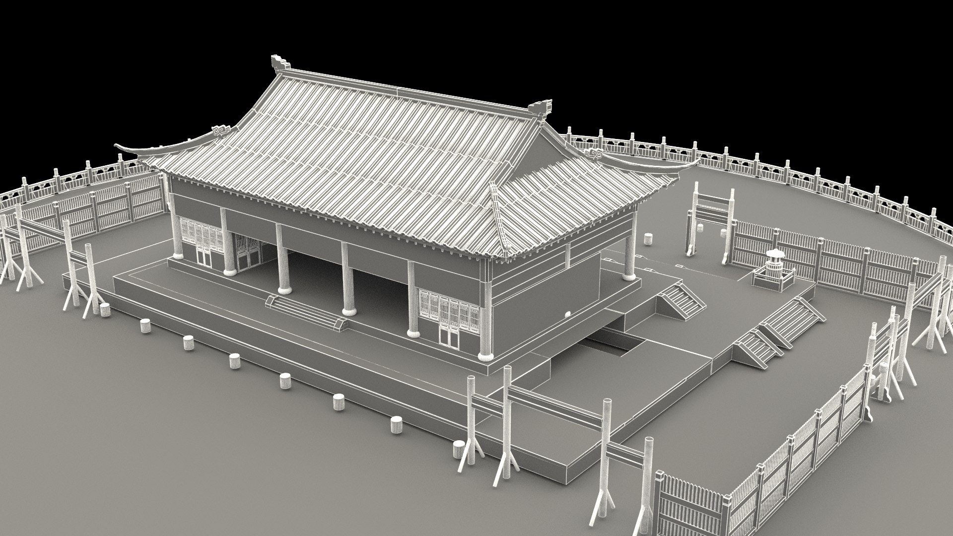 3D Chinese Ancient House Model - TurboSquid 2202337
