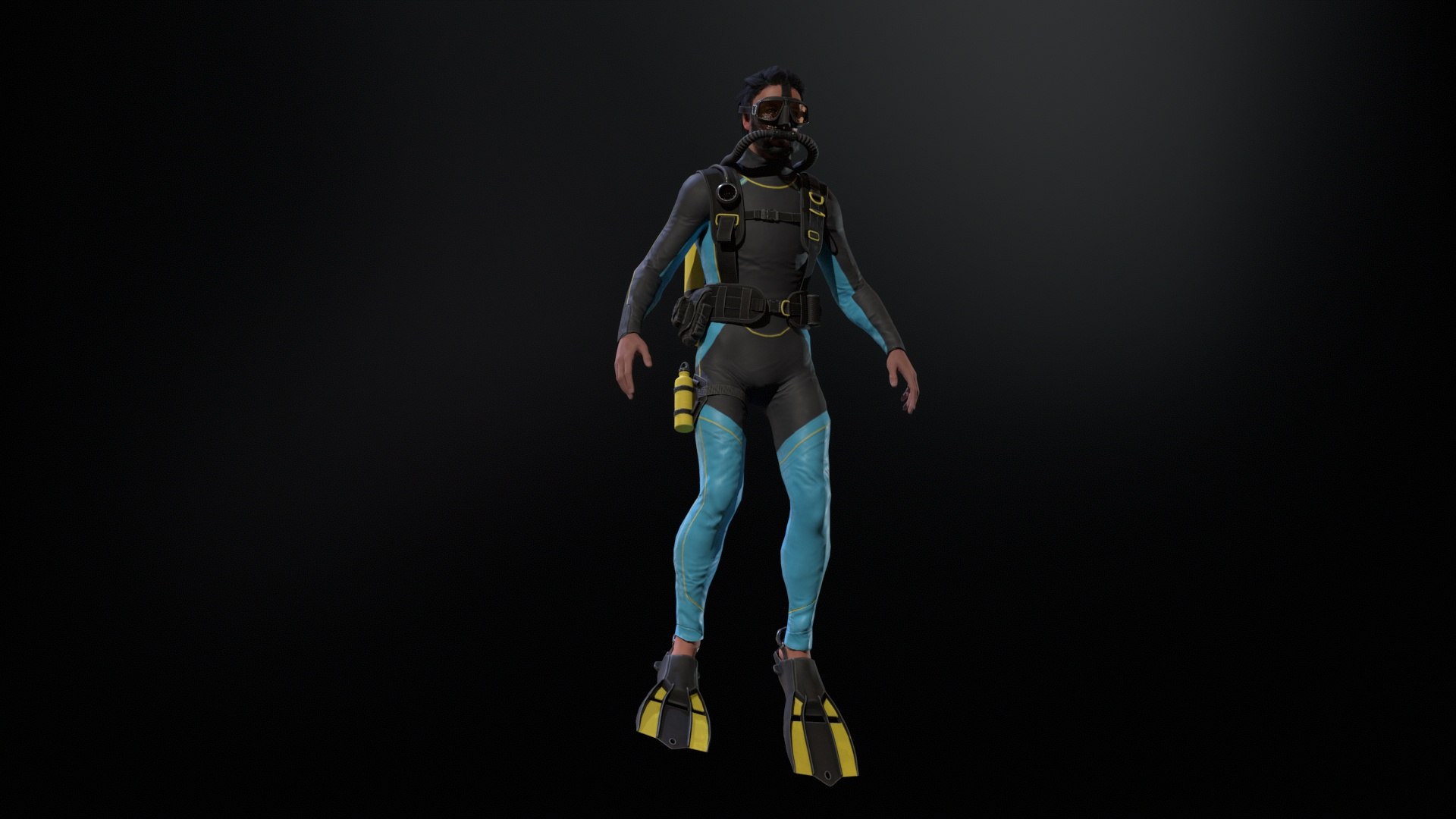 3D Model Diver - TurboSquid 2299297