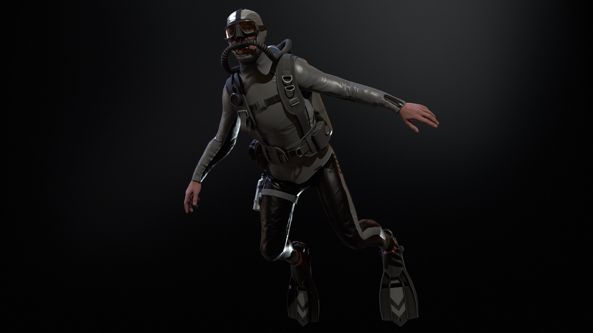 3D Model Diver - TurboSquid 2299297