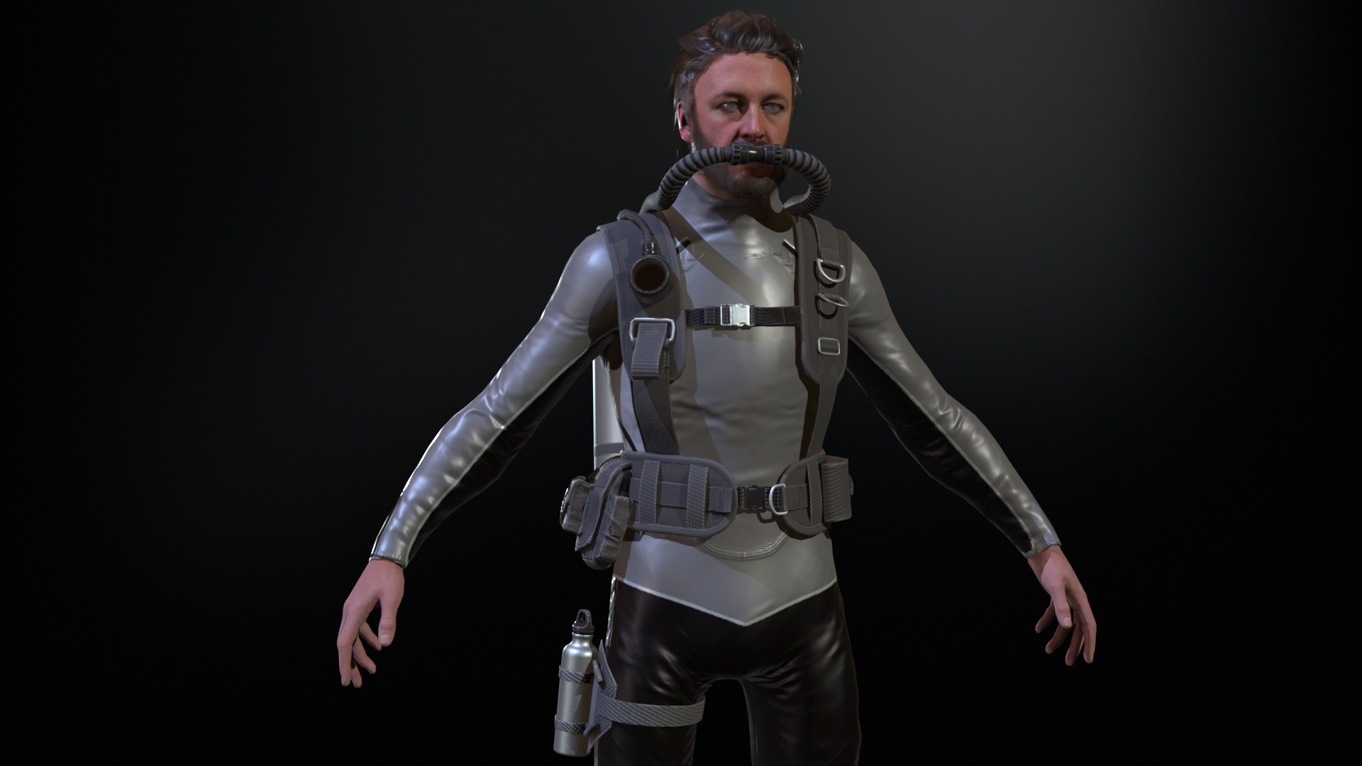 3D Model Diver - TurboSquid 2299297