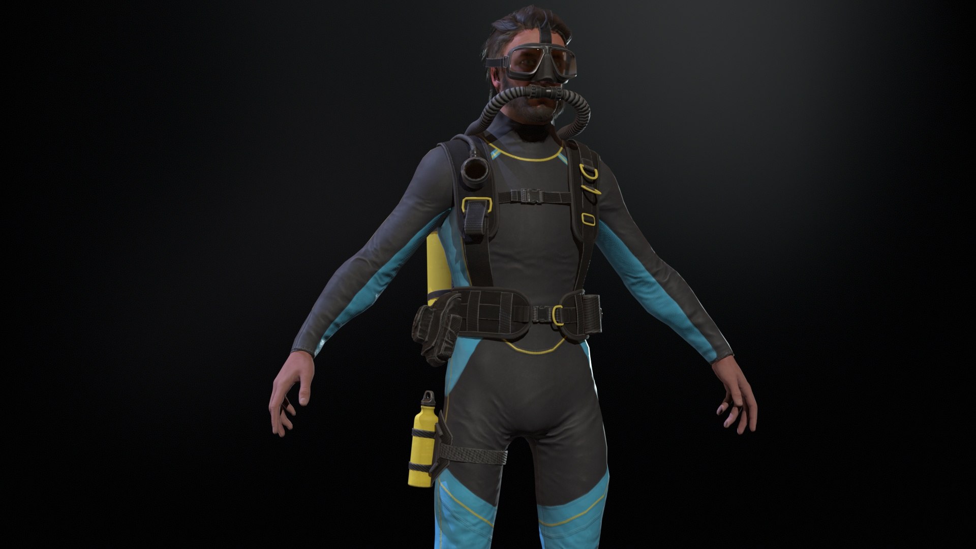 3D Model Diver - TurboSquid 2299297