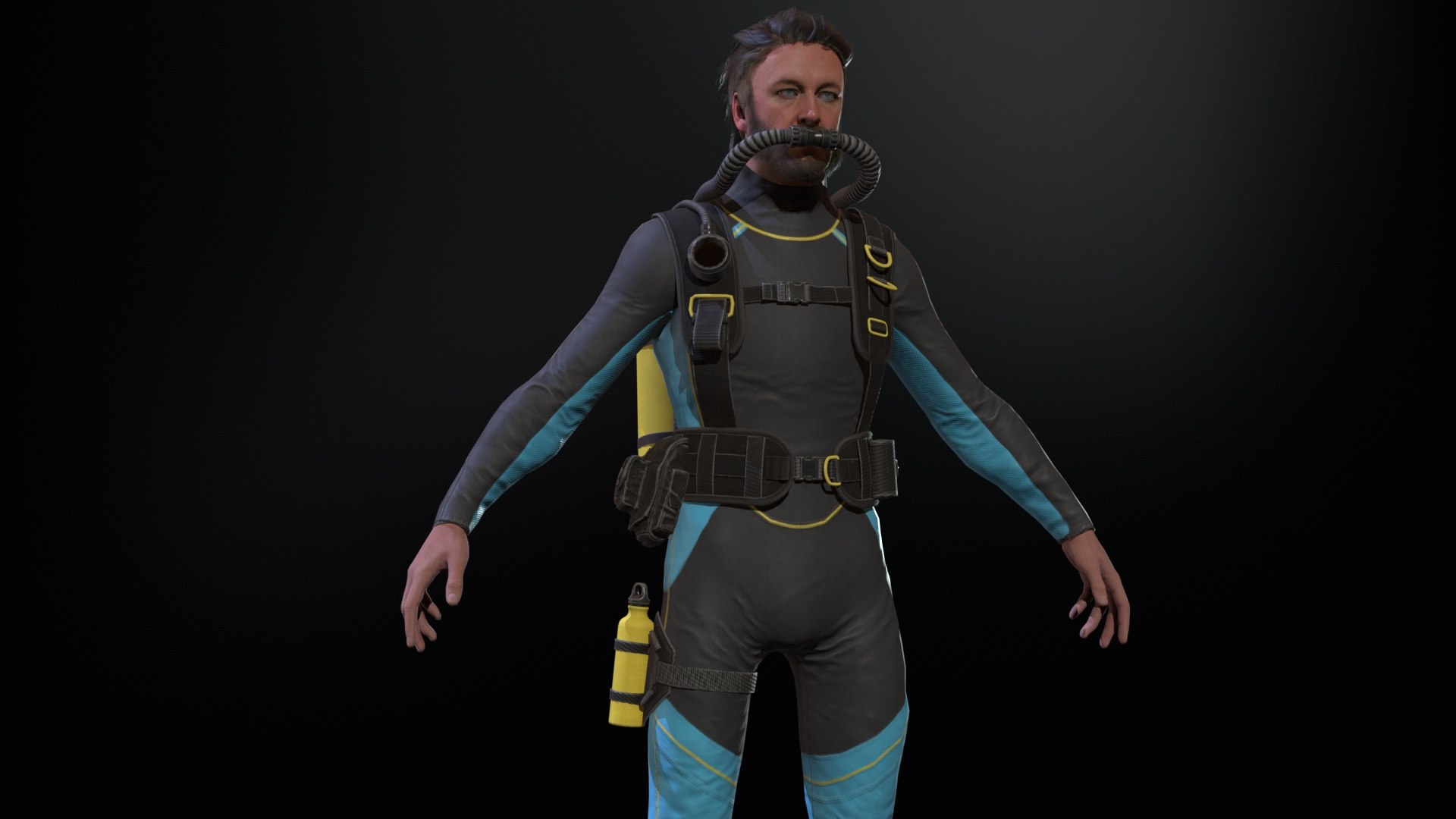 3D Model Diver - TurboSquid 2299297