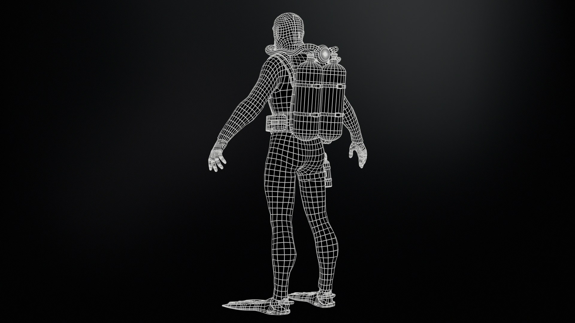 3D Model Diver - TurboSquid 2299297
