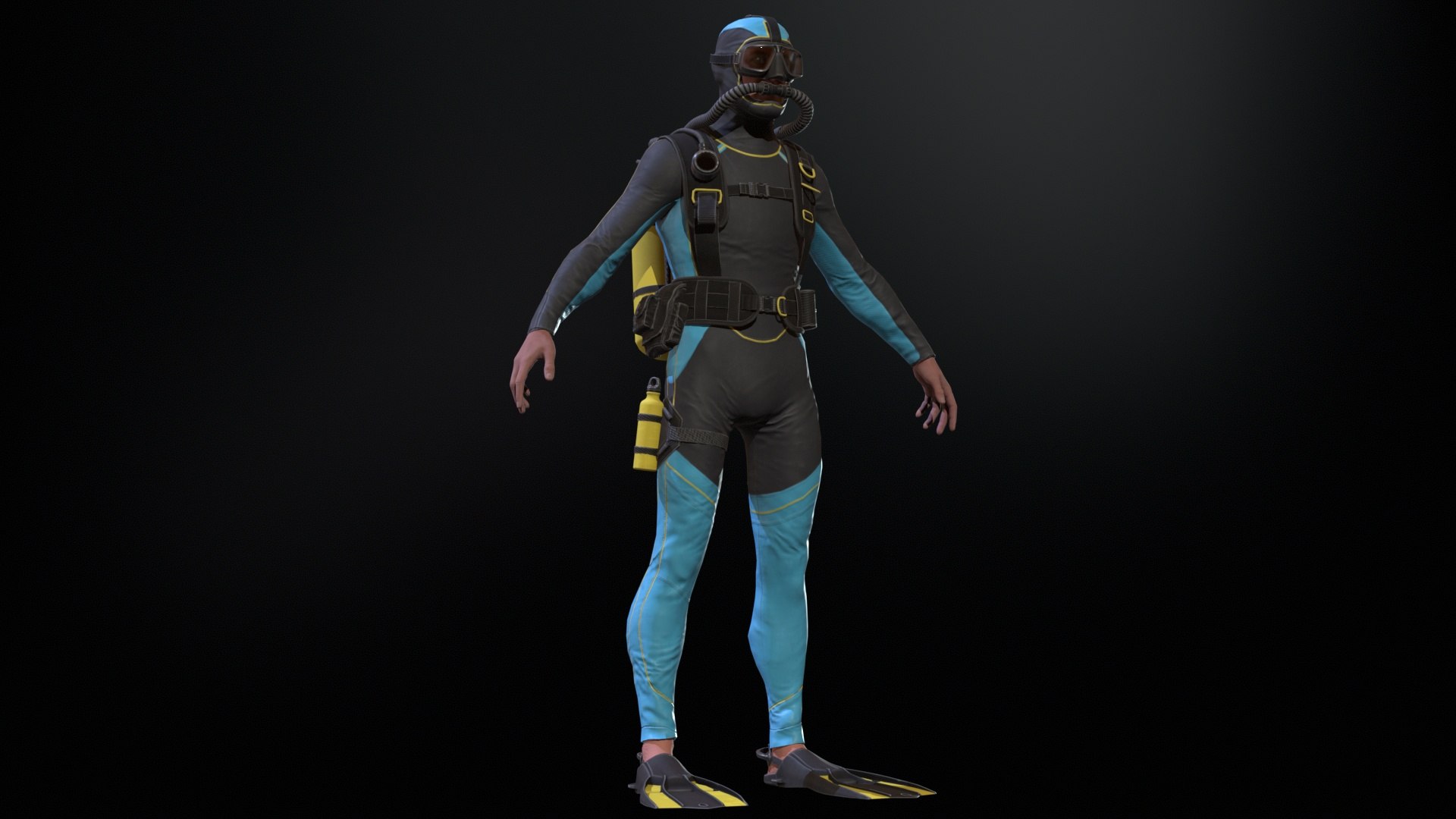 3D Model Diver - TurboSquid 2299297