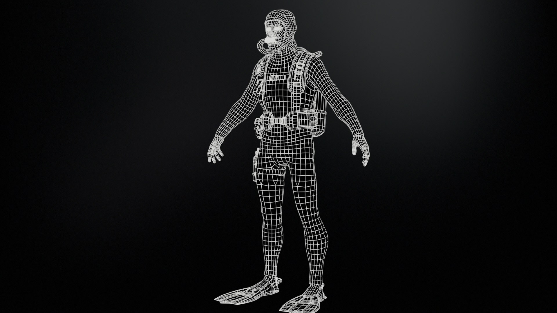 3D Model Diver - TurboSquid 2299297