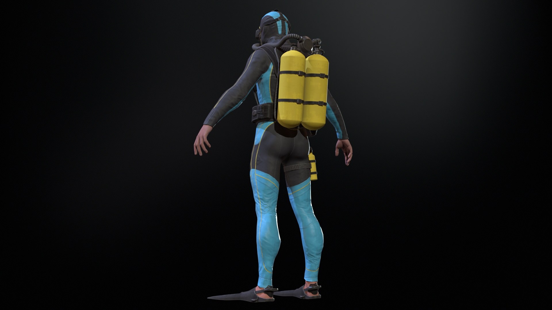 3D Model Diver - TurboSquid 2299297