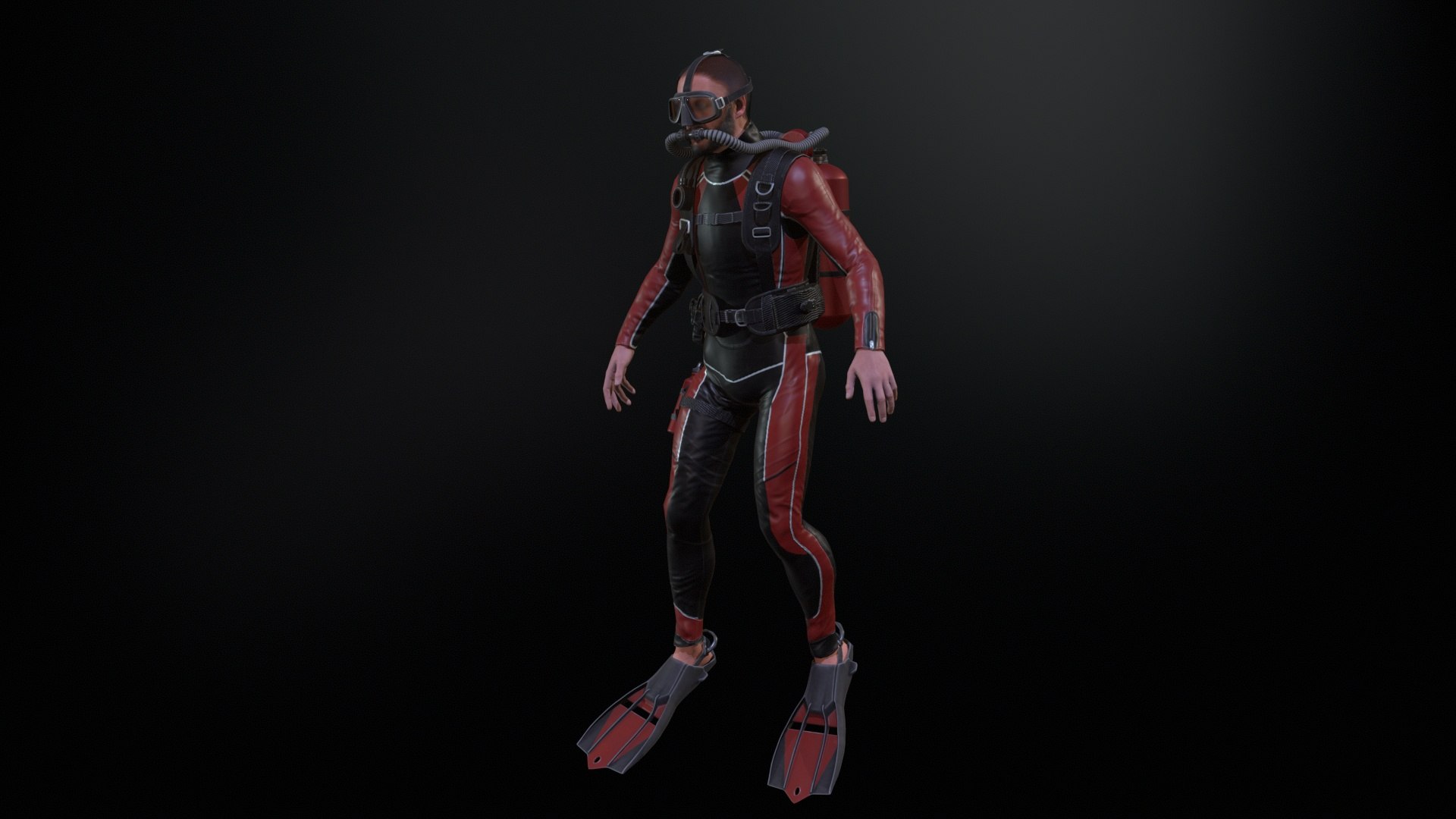 3D Model Diver - TurboSquid 2299297
