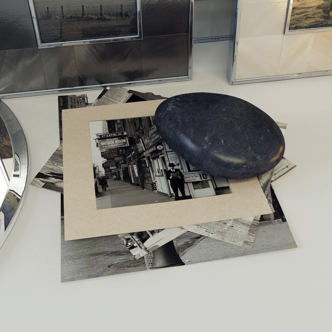 White Decorative Set 3d Model