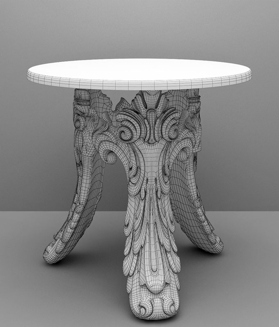 3d Model Of Gold Table