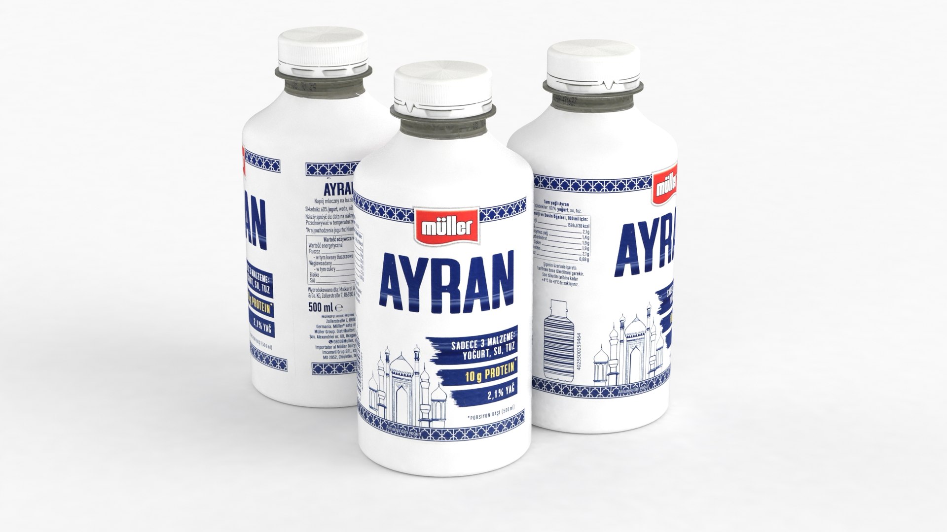 Dairy Bottle Muller Ayran 500ml 2024 Model - TurboSquid 2282768