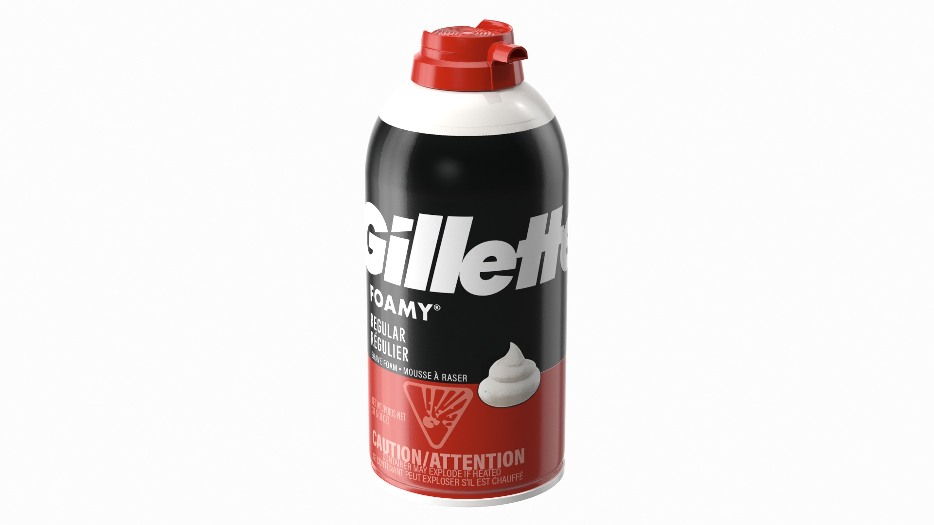 Gillette Foamy Shaving Cream Can 300ml 3D Model - TurboSquid 1943675