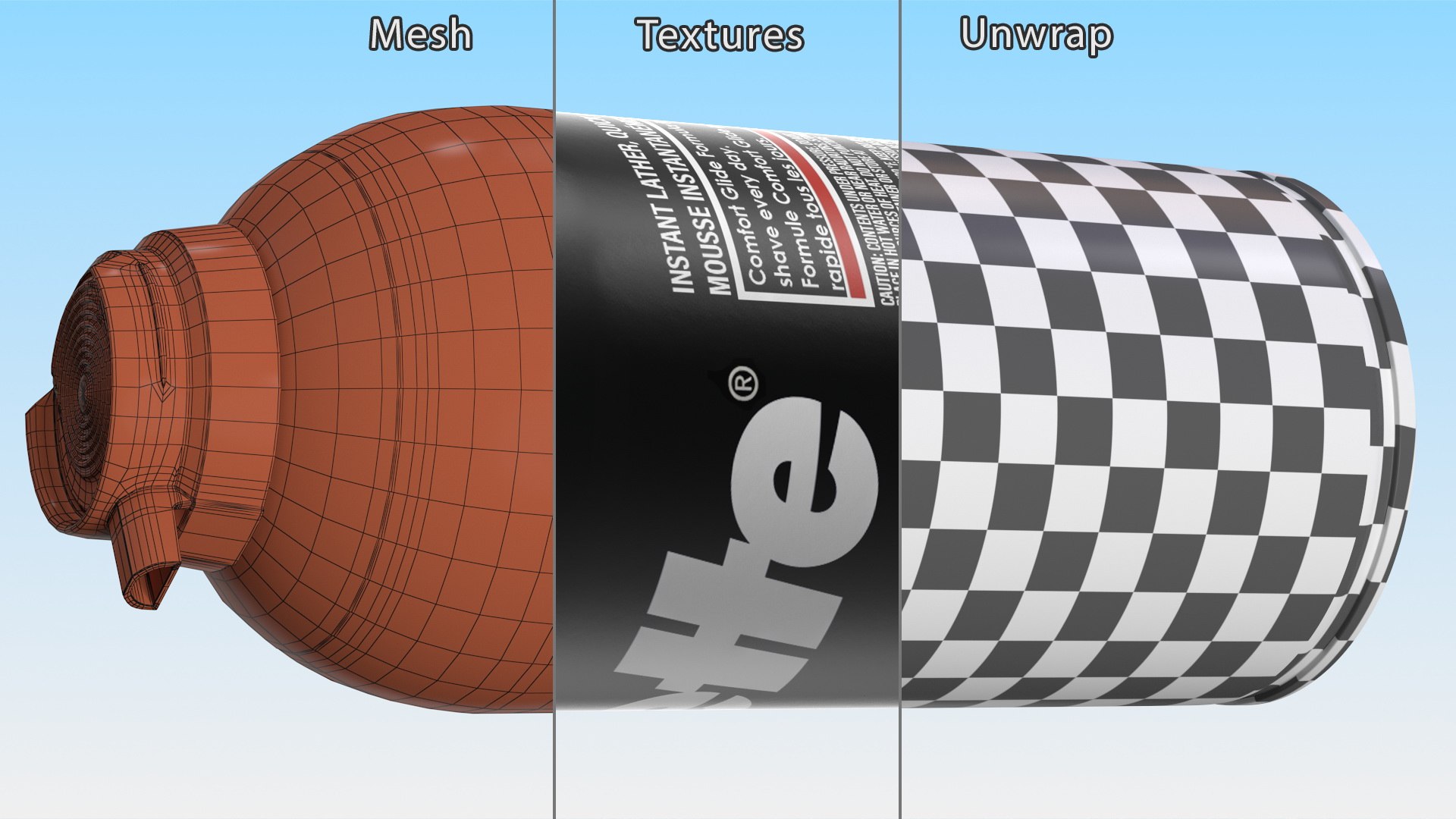 Gillette Foamy Shaving Cream Can 300ml 3D Model - TurboSquid 1943675