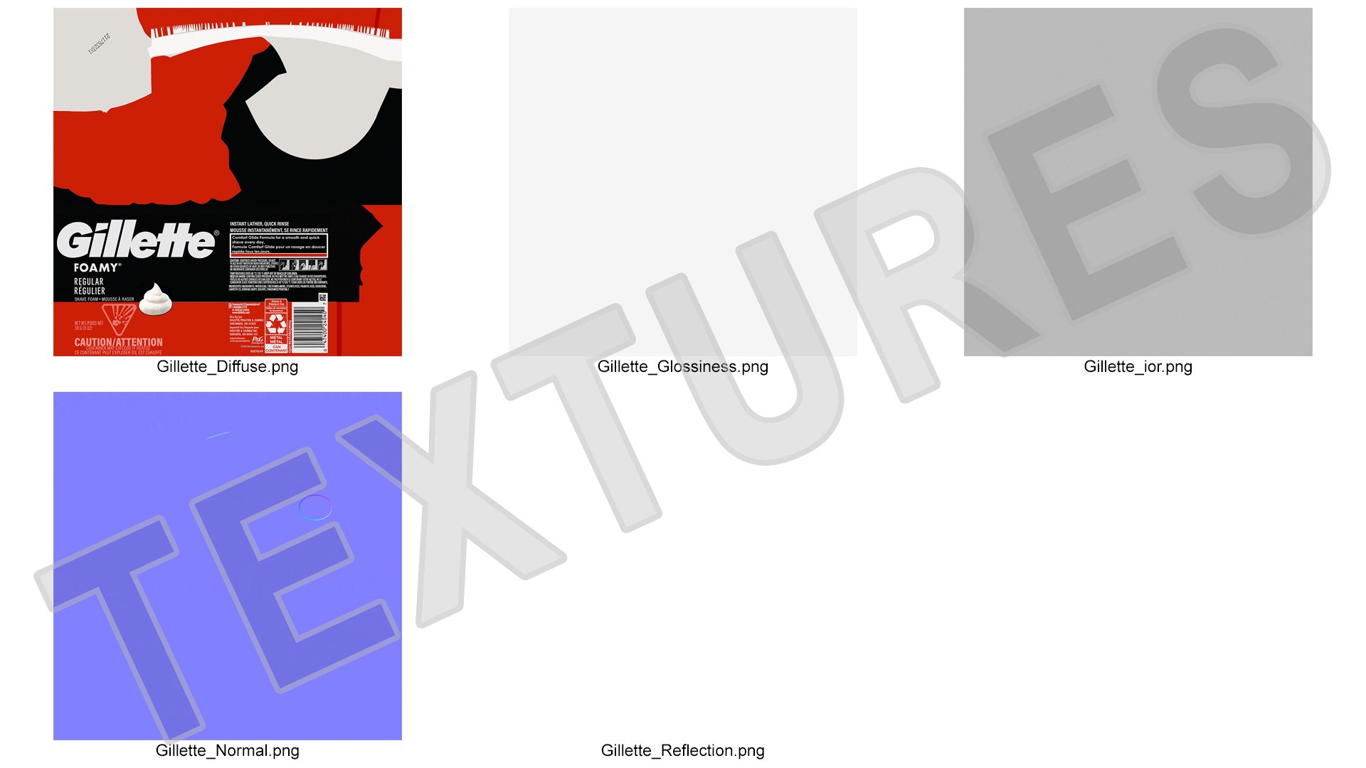 Gillette Foamy Shaving Cream Can 300ml 3D Model - TurboSquid 1943675