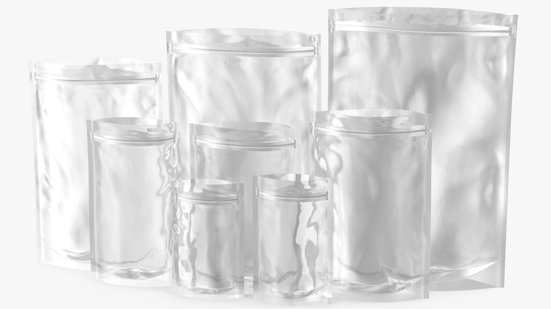 Transparent Plastic Bags Open 3D - TurboSquid 1721284