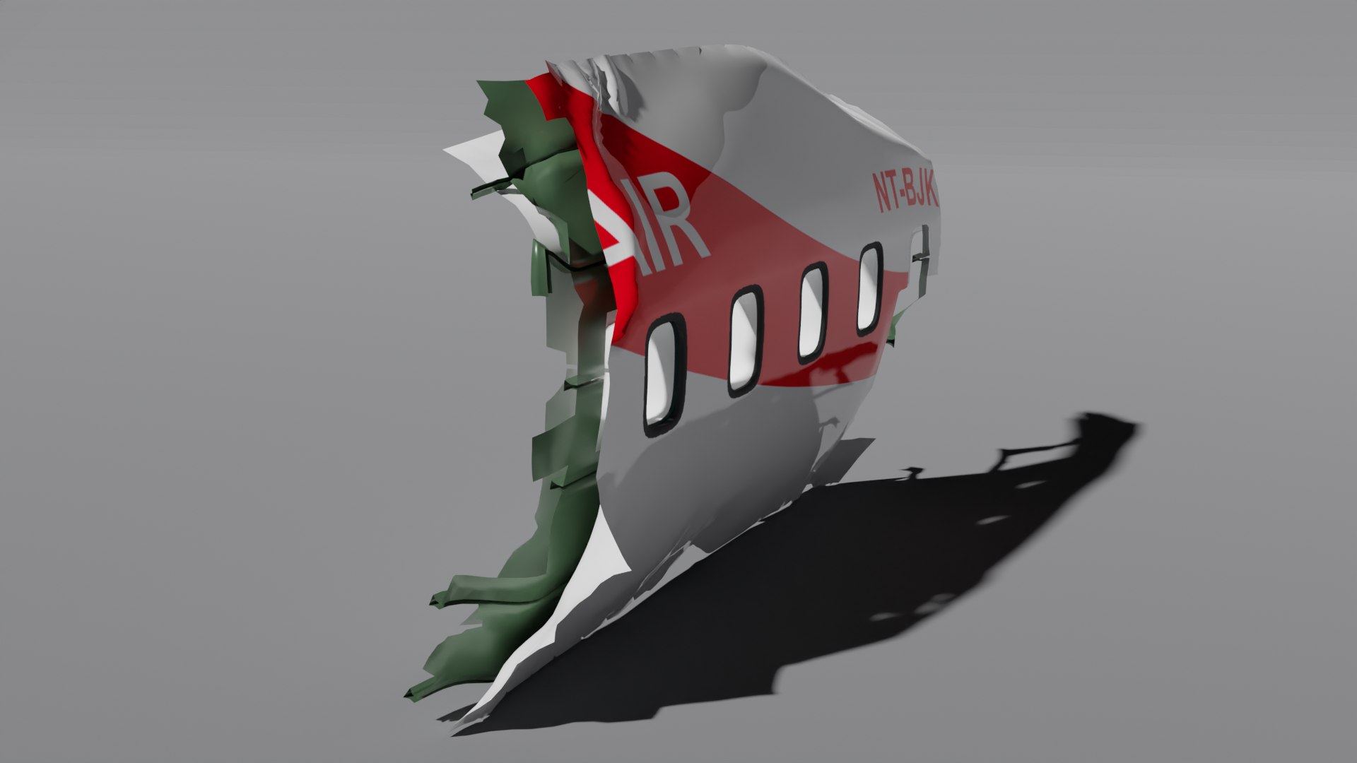 3D Fragment Fuselage Plane Crash Model - TurboSquid 1846359