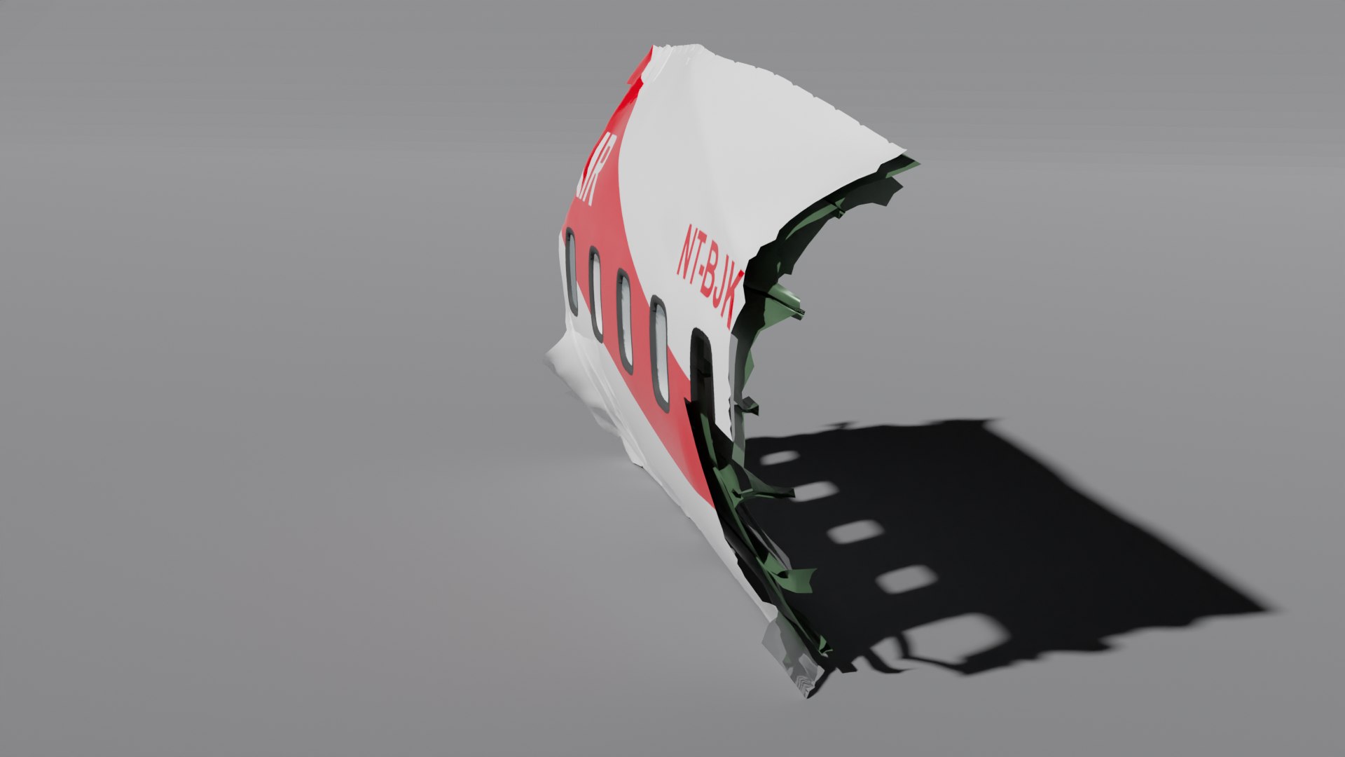 3D Fragment Fuselage Plane Crash Model - TurboSquid 1846359