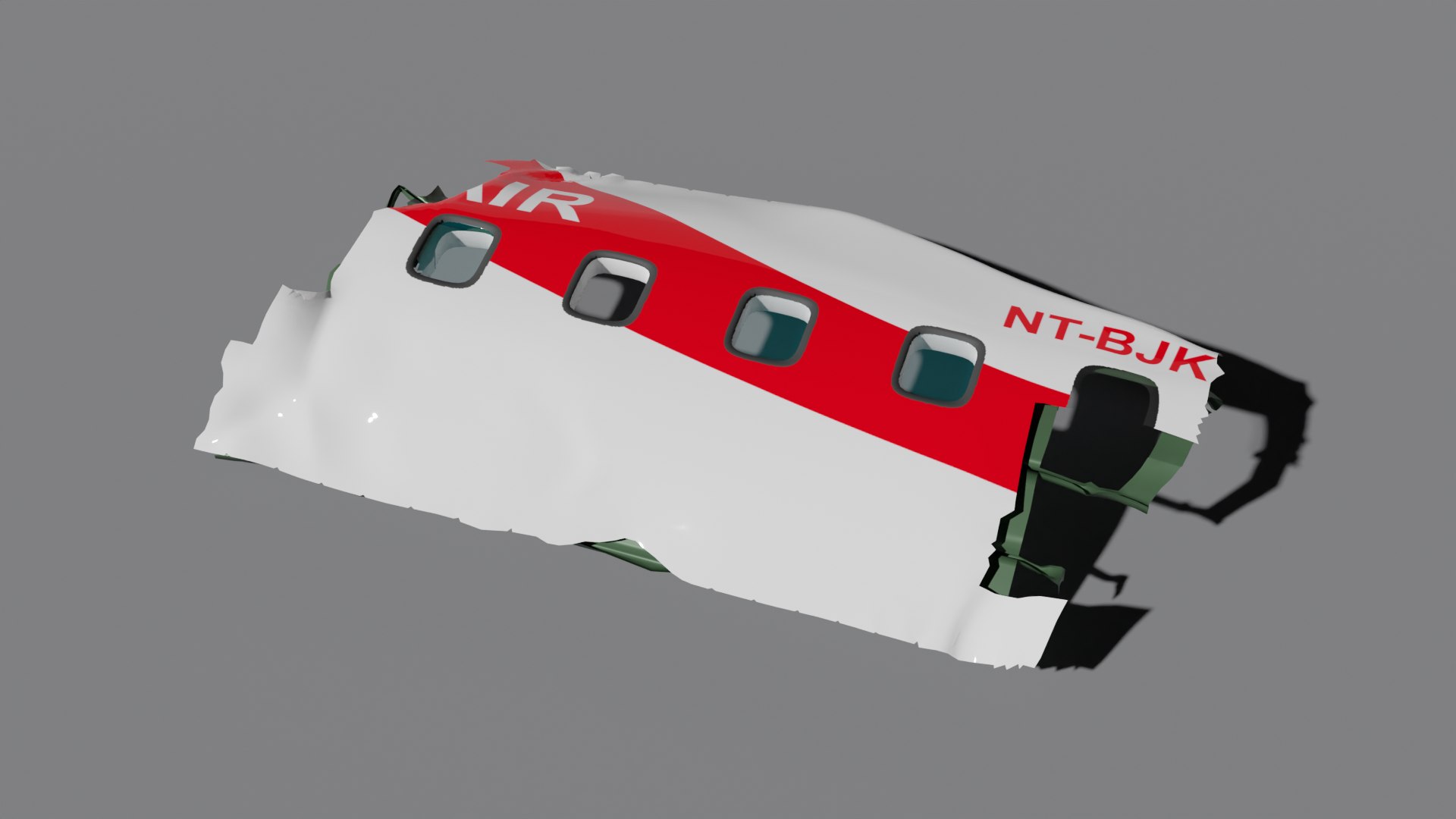 3D Fragment Fuselage Plane Crash Model - TurboSquid 1846359